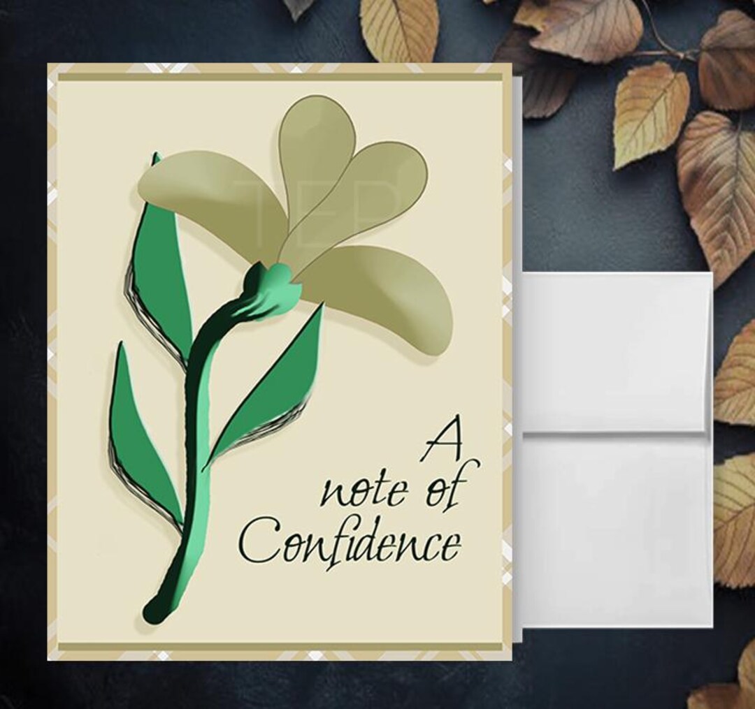 10 Note of Confidence Greeting Card - Etsy