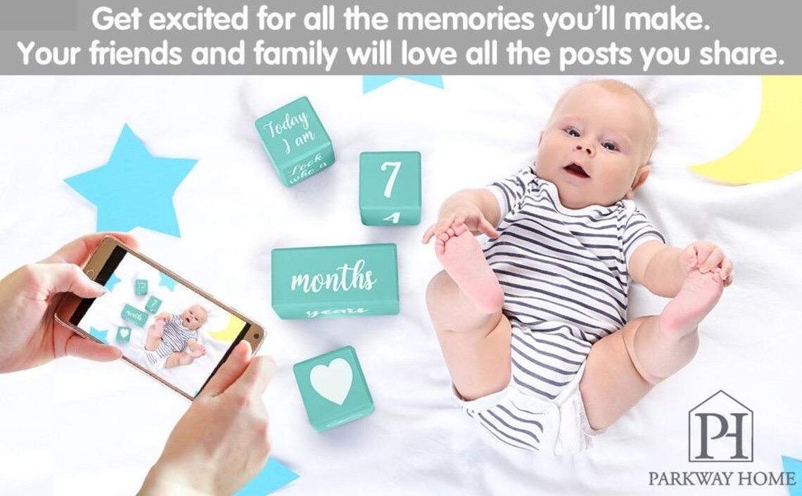 Baby Milestone Blocks - Etsy