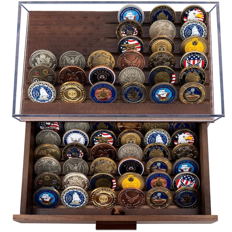 Wood Coin Display Wall - Etsy