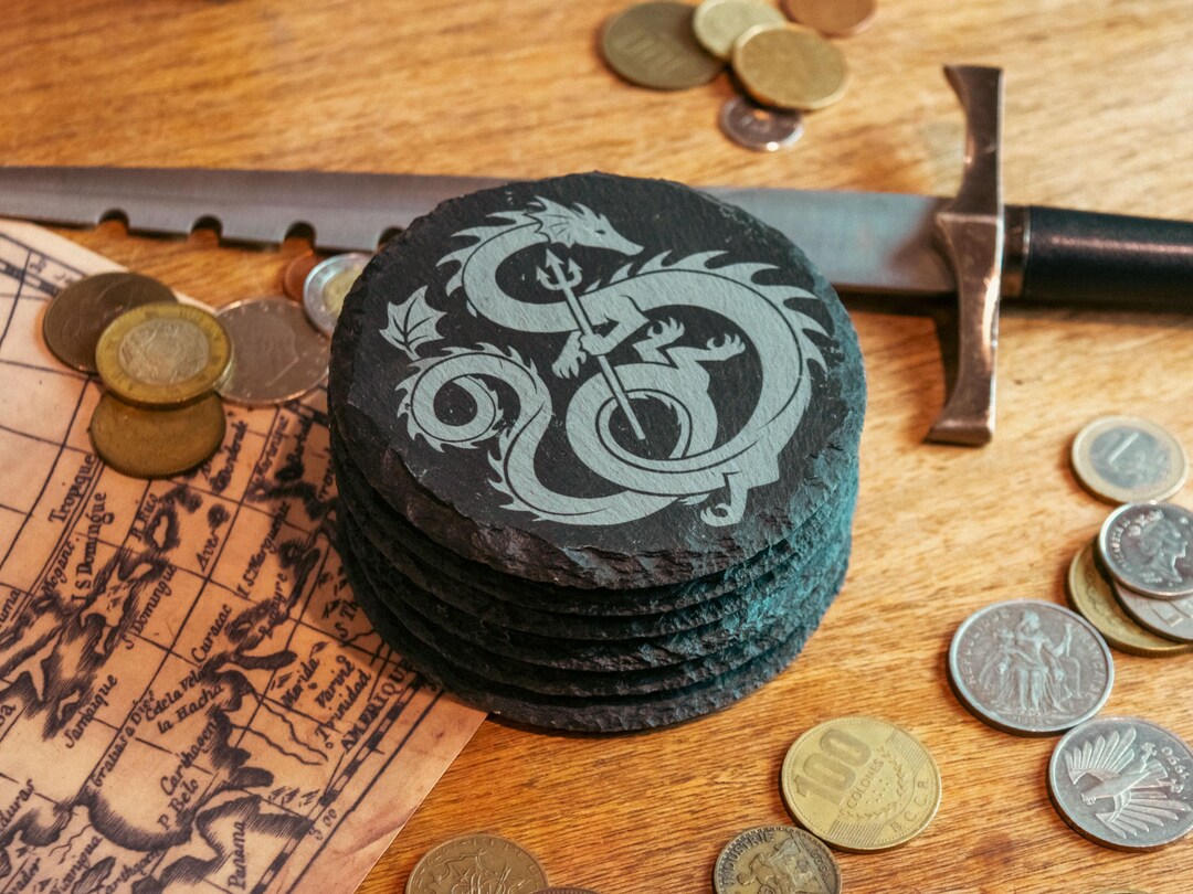 Sea Dragon Coaster | Slate Coaster With Sea Dragon | Nautical Fantasy ...