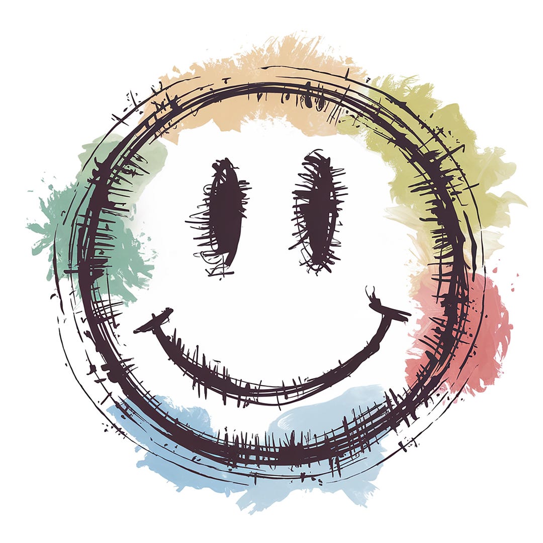 Retro Smiley Face PNG, Groovy 70s Happy Face Design, Hippie Aesthetic ...