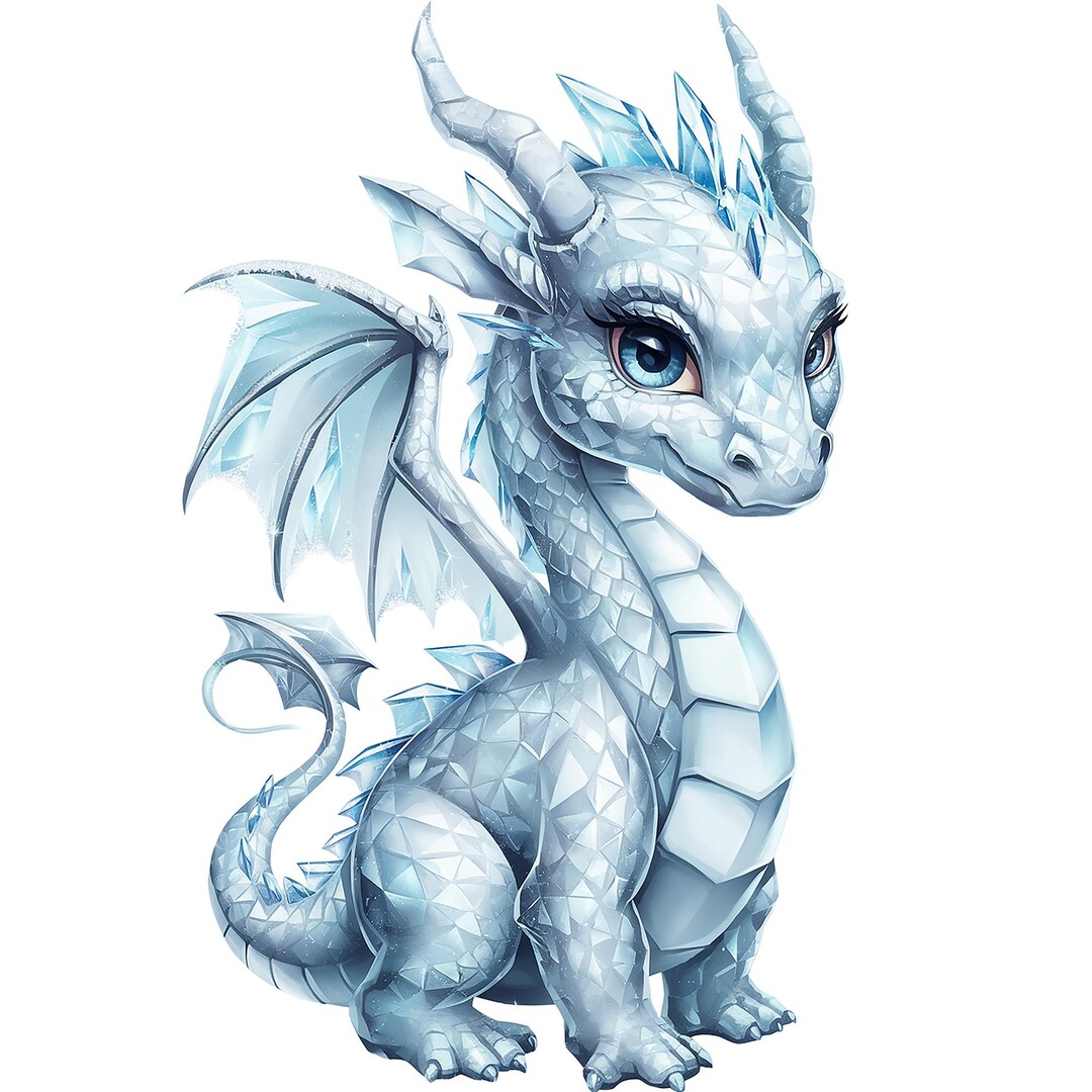 Crystal Dragon PNG, Royal Fantasy Dragon Art, Luxury Dragon Sublimation ...