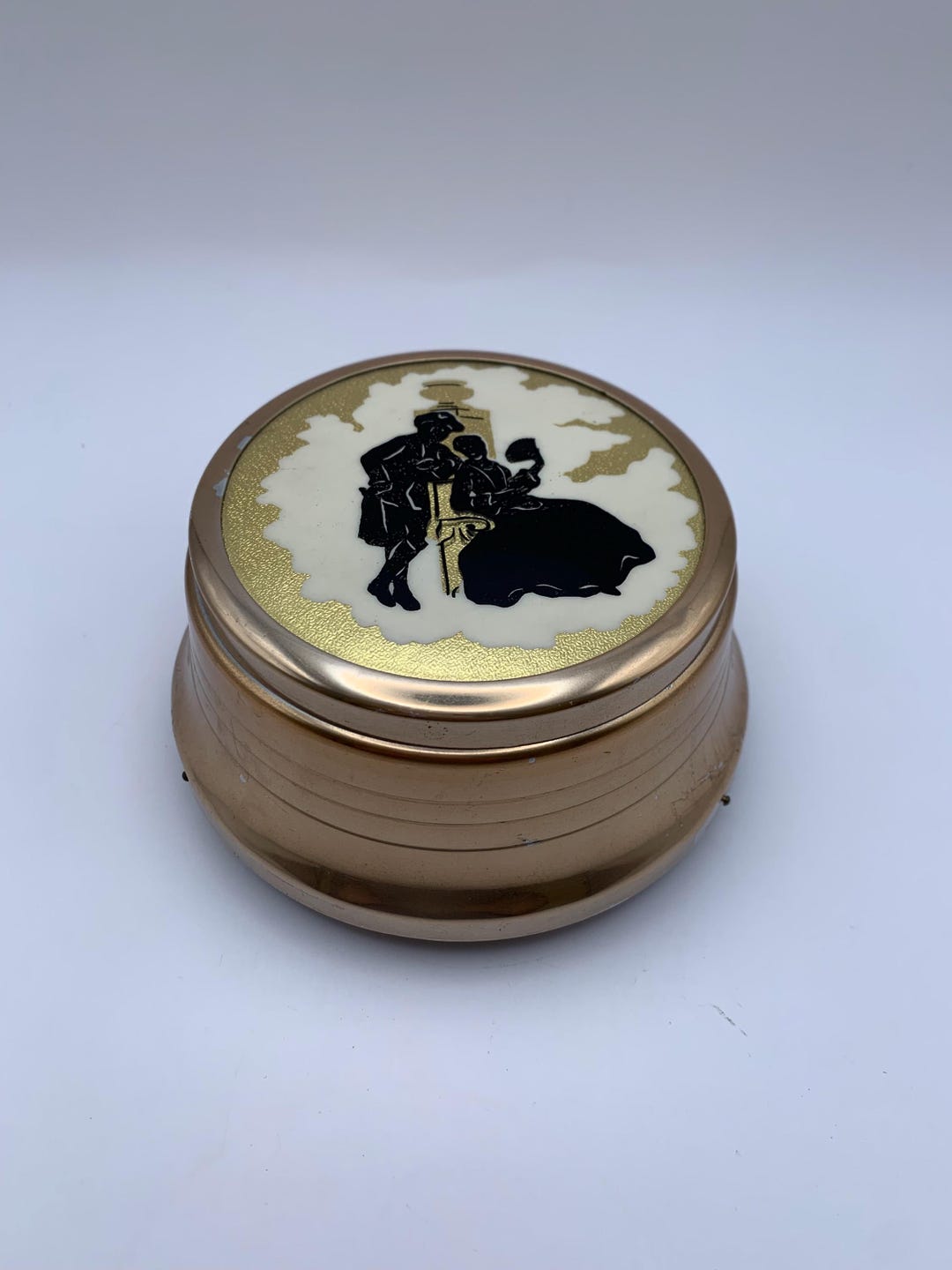 Vintage 1950s DI Alpen Powder Music Box - Etsy