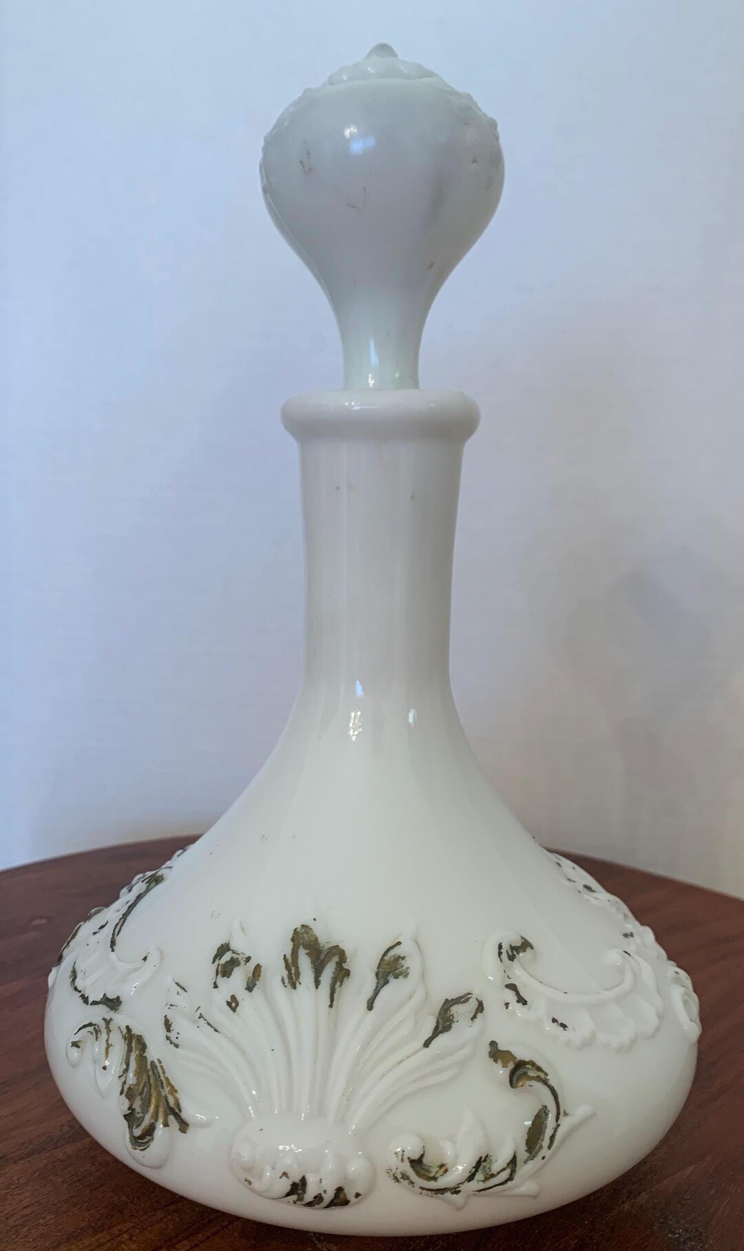 Vintage 1800s Milk Glass Decanter - Etsy