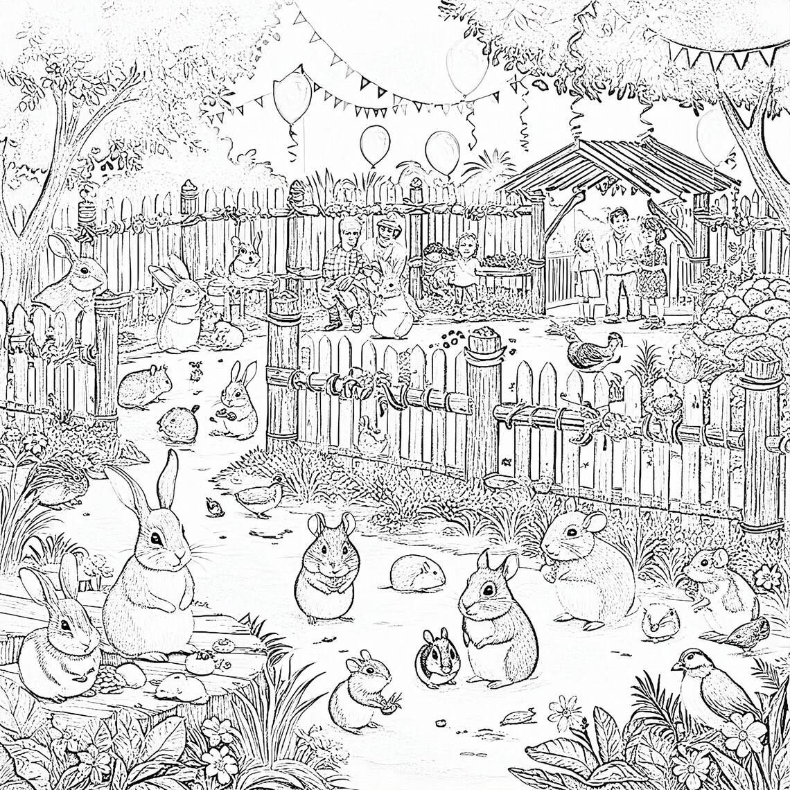 Coloring Animals in the Zoo, Zoo Animal Coloring Page, Zoo Coloring ...