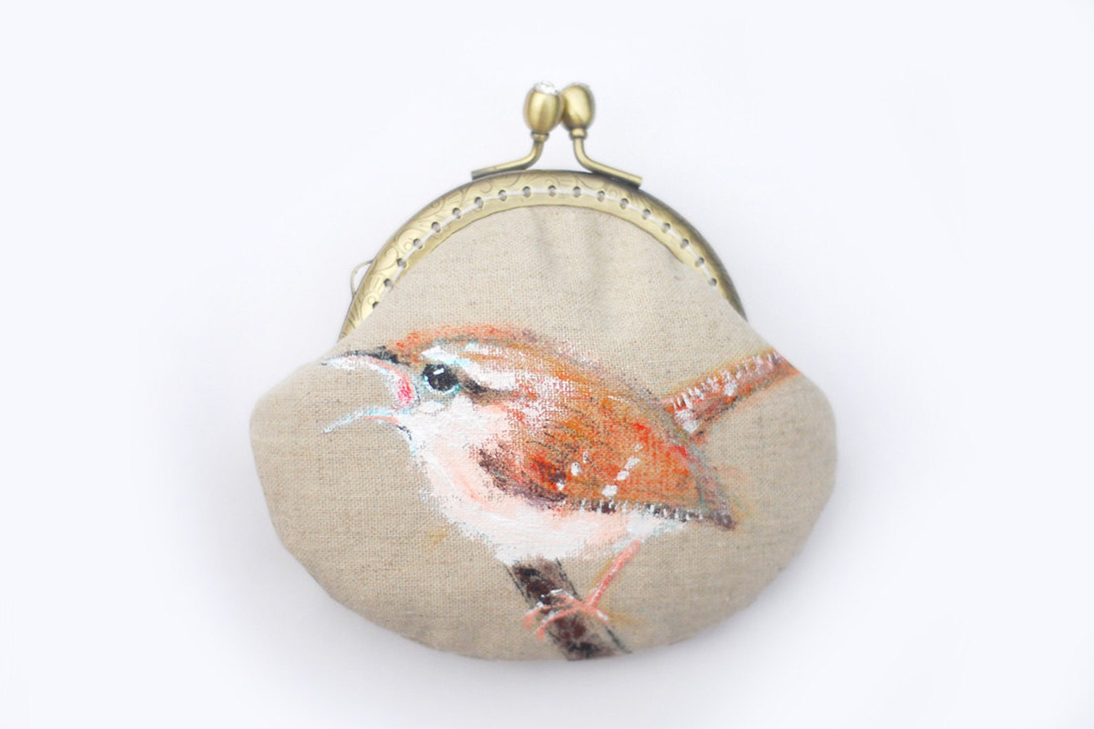 Garden Bird Hand Painted Vintage Purse made to Order - Etsy