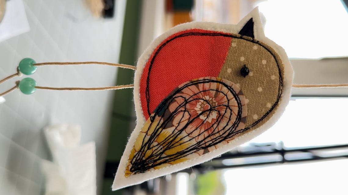 Free-motion Embroidery Robin Pattern & Tutorial (PDF Download) - Etsy