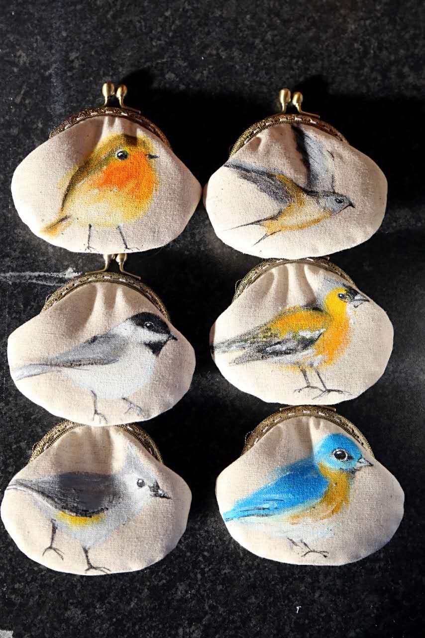 Garden Bird Hand Painted Vintage Purse made to Order - Etsy