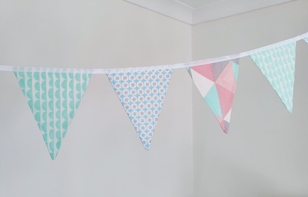 Pastel Bunting String Banner Flags Outdoor Indoor Triangle - Etsy