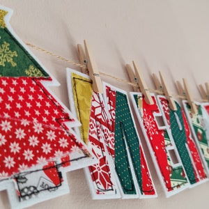 PDF Pattern Fabric Scraps Christmas Banner With Step-by-step ...