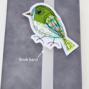 Bird Bookband Bird Charm Free Motion Embroidery Birds Green Zero Waste ...