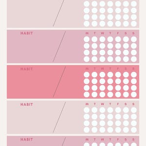 Pink Habit Tracker - Digital/printable Habit Tracker - Etsy