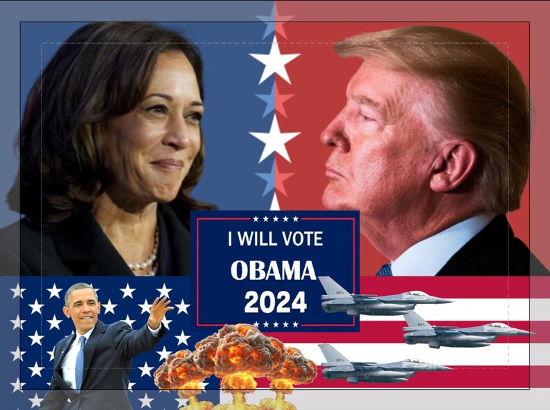 Political Election 2024 Indoor Wall Tapestries, Obama Trump Harris ...