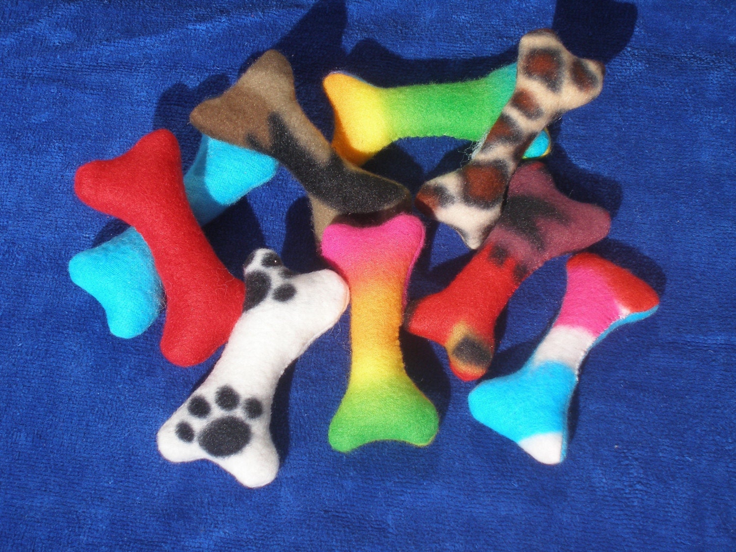 Hubby Stuffed DOG or CAT Bone Toy - Variety Package of 3 Bone Toys ...