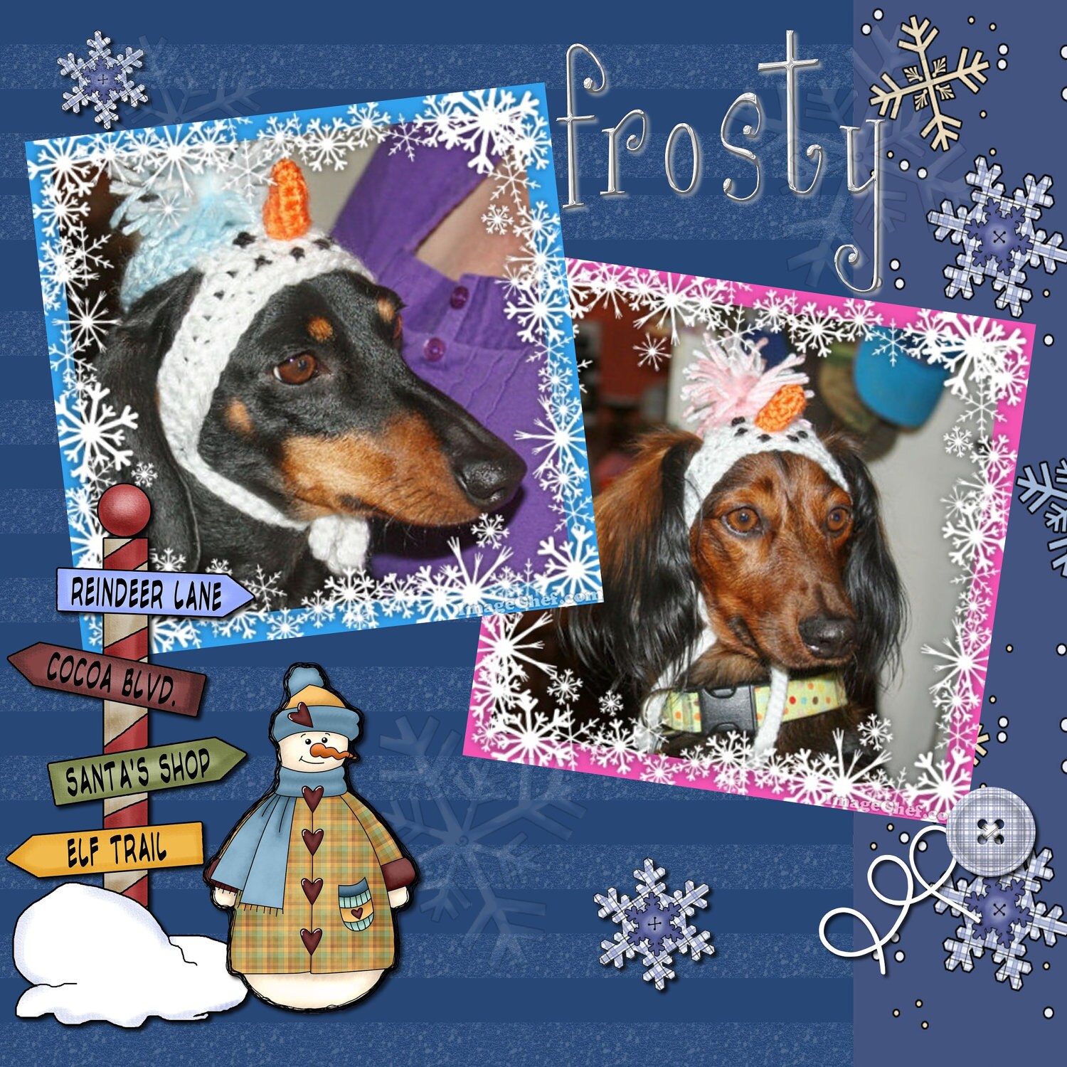 Dog Hat - SNOW MAN - Humorous - Choose Color - 2 to 20 Lb Pets - Need ...