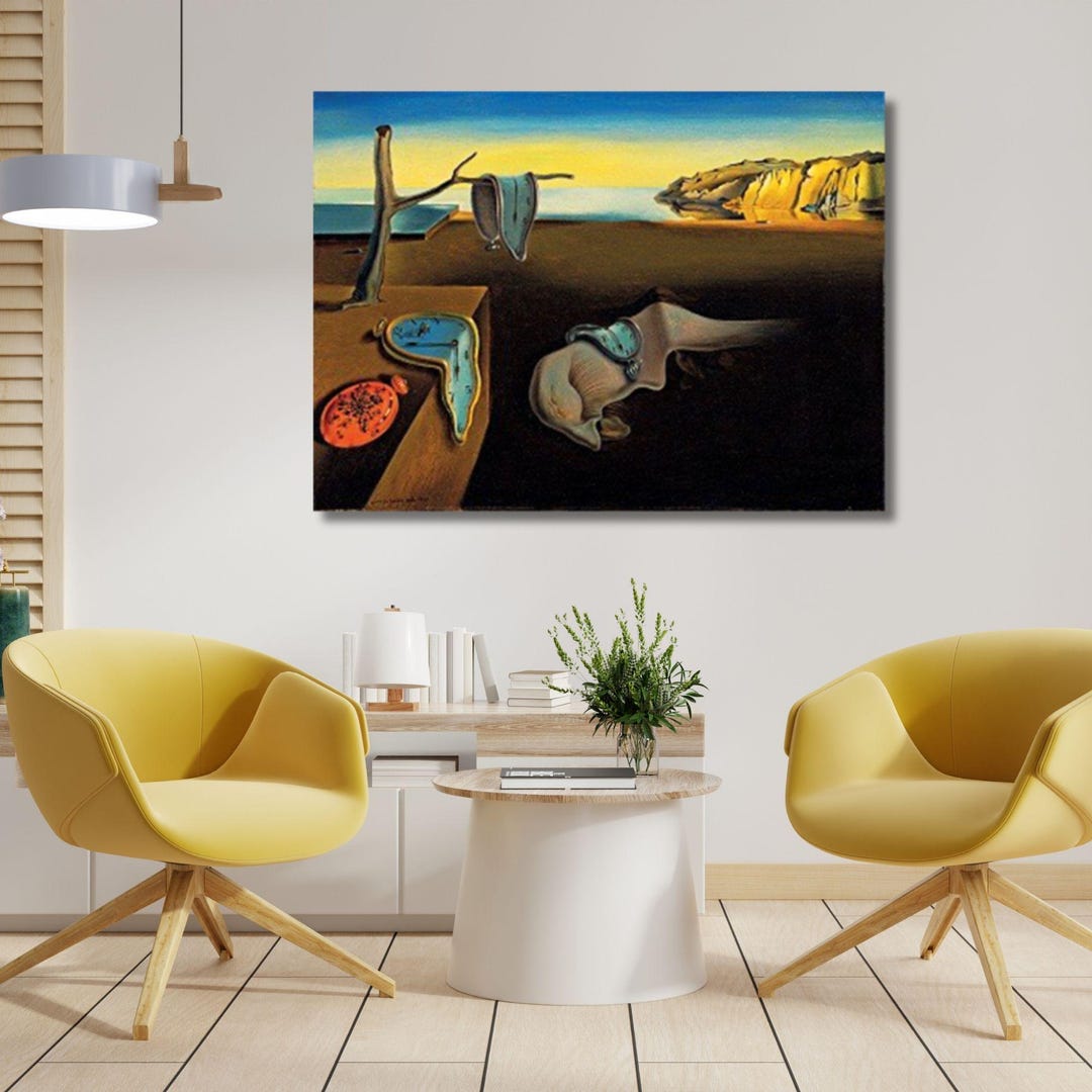 Salvador Dali 'persistence of Memory' Canvas Print: Surrealist Home ...
