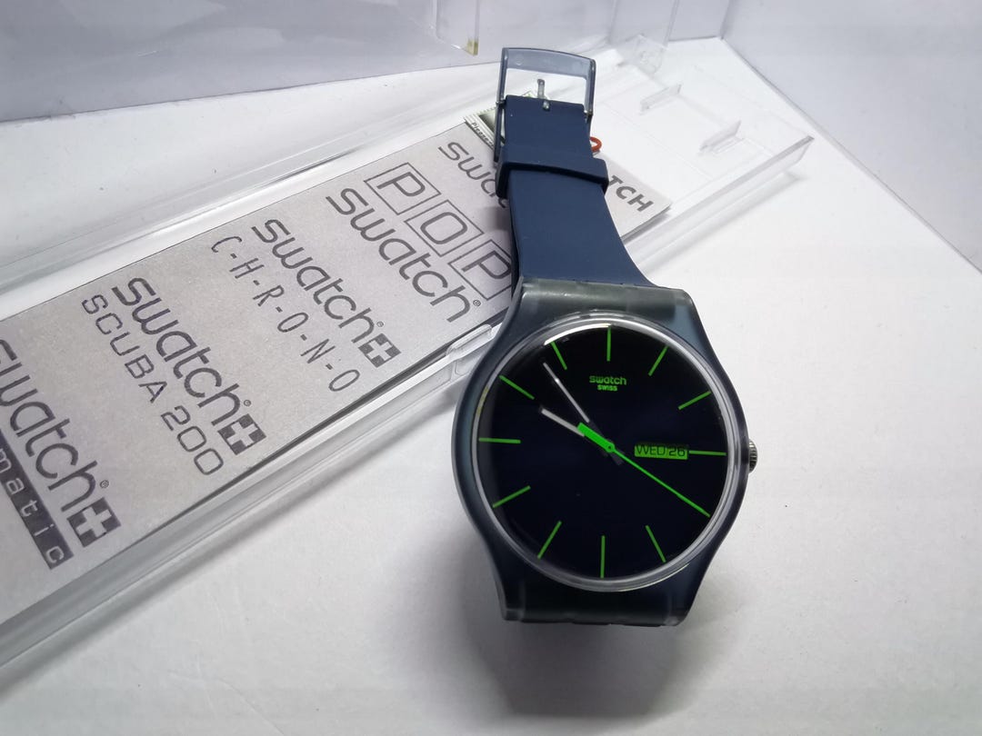 Vintage Swatch Wristwatch, SO29N704 Blue Rebal 2011. - Etsy
