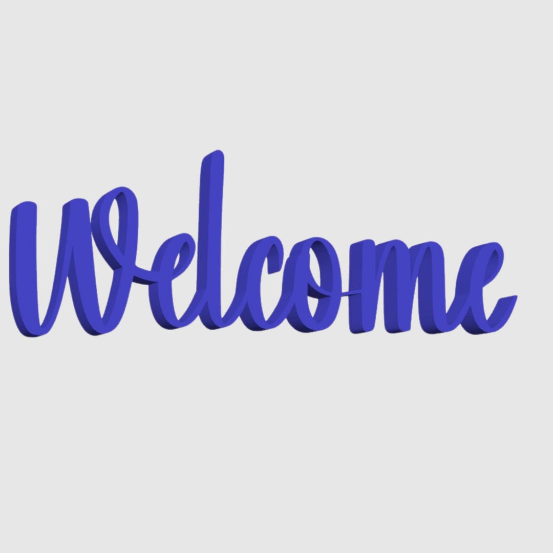 Welcome | Desktop Standless Text 3D STL File - Etsy