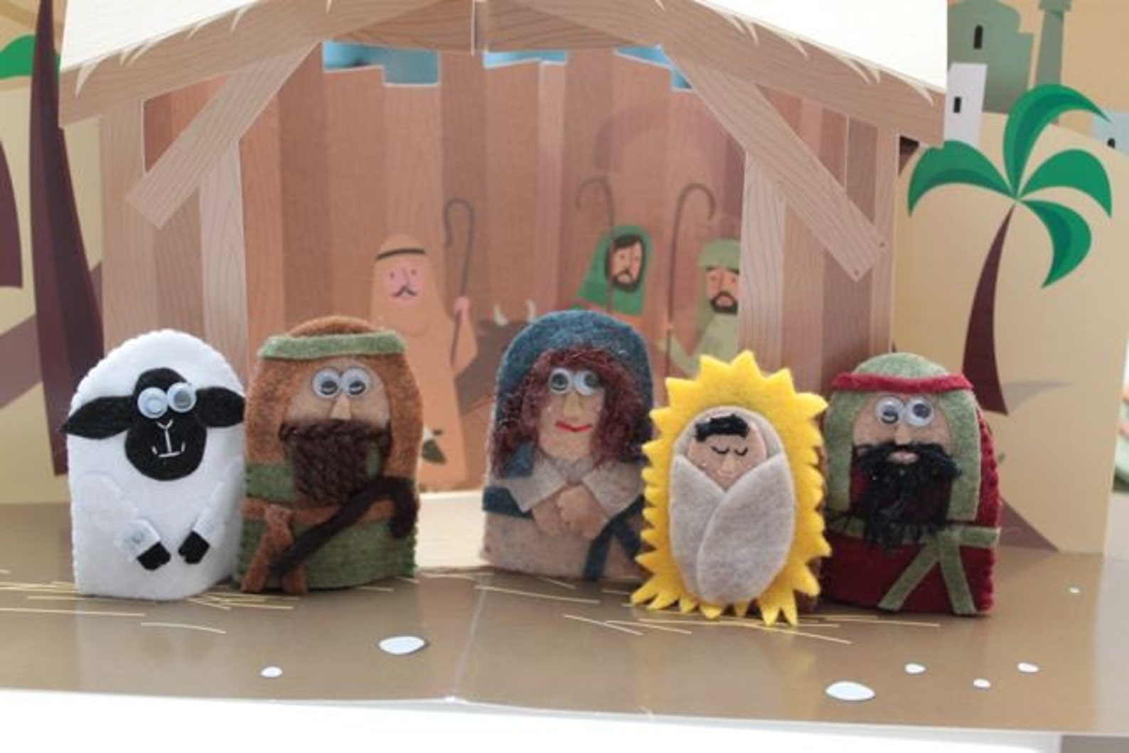 Nativity Finger Puppet Set - Etsy