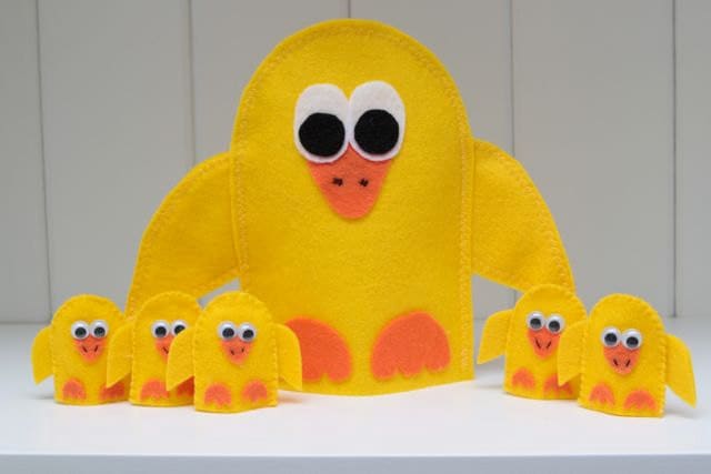 5 Little Ducks Finger Puppet Set - Etsy