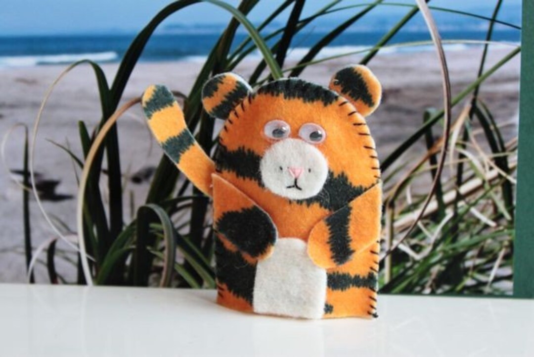 Tiger Finger Puppet - Etsy