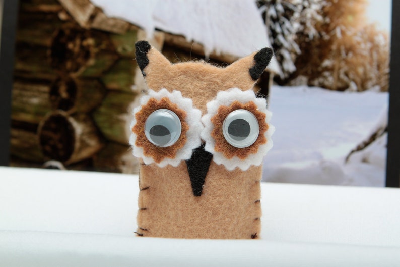 Owl Finger Puppet - Etsy