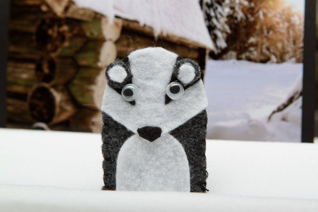 Badger Finger Puppet - Etsy
