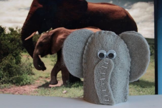 Elephant Finger Puppet - Etsy