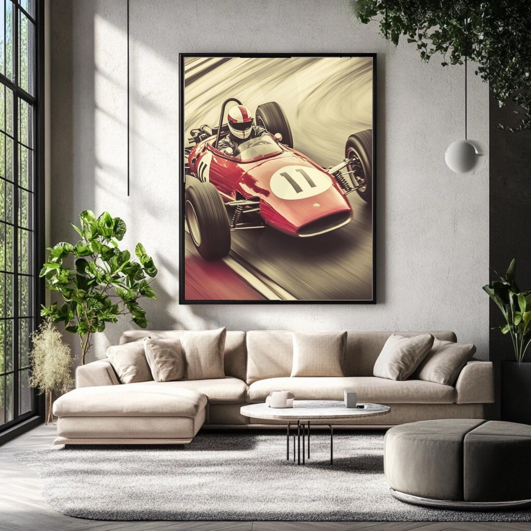 F1 Posteri Classic Formula 1 Race Car I Motorsport I Digital Print ...