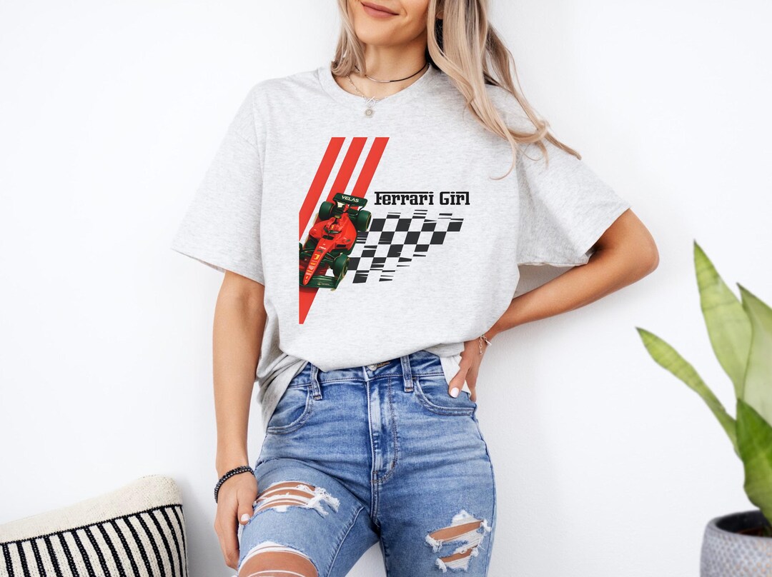 Forza Ferrari I Ferrari Girl I Formula 1 Car T-shirt I Girl & Supercar ...