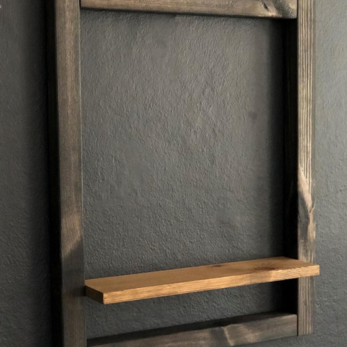 Handmade Natural Wood Wall Shelf: Framed Solid Wood Decor - Etsy
