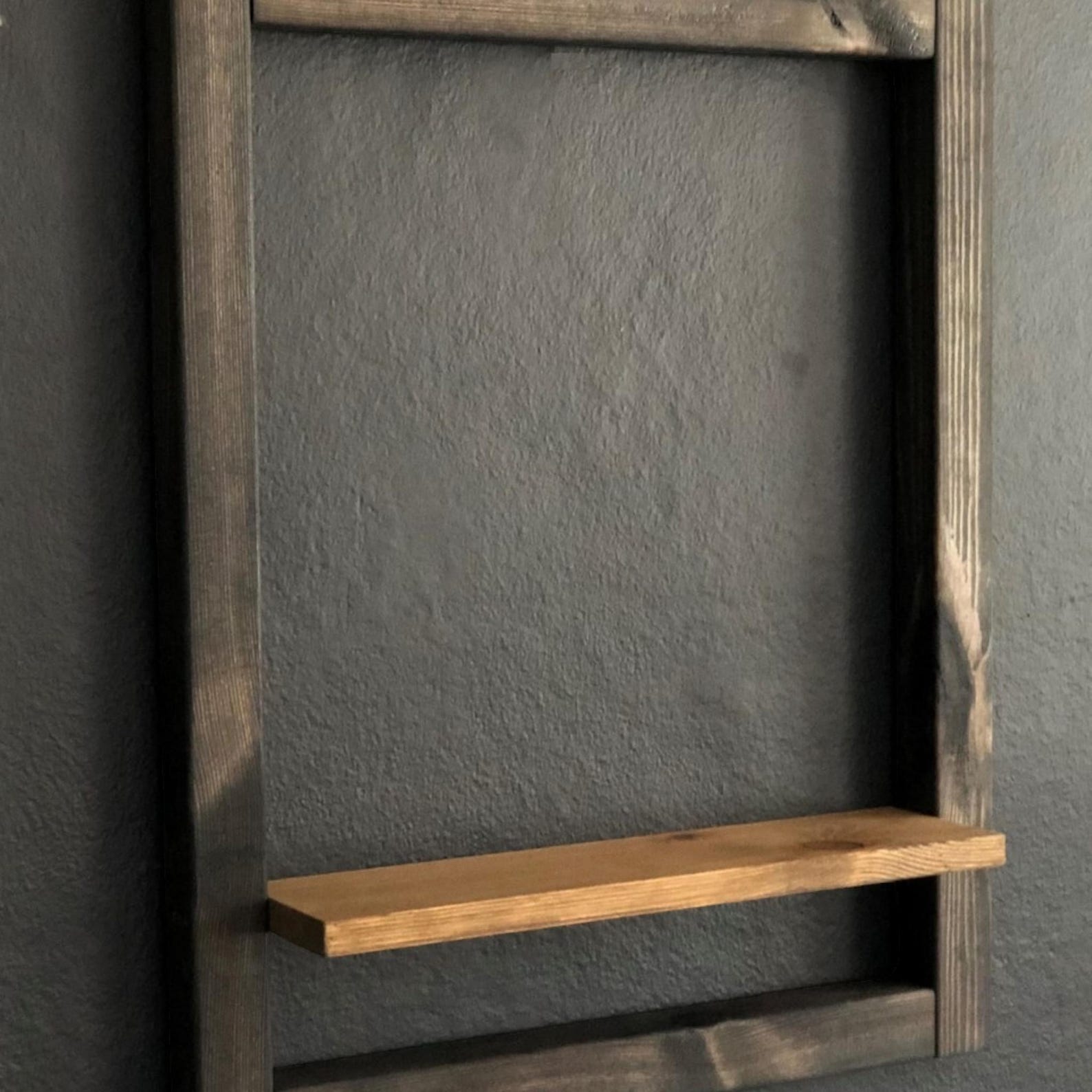 Natural Wood Wall Shelf Decorative Solid Wood Frame Shelf - Etsy
