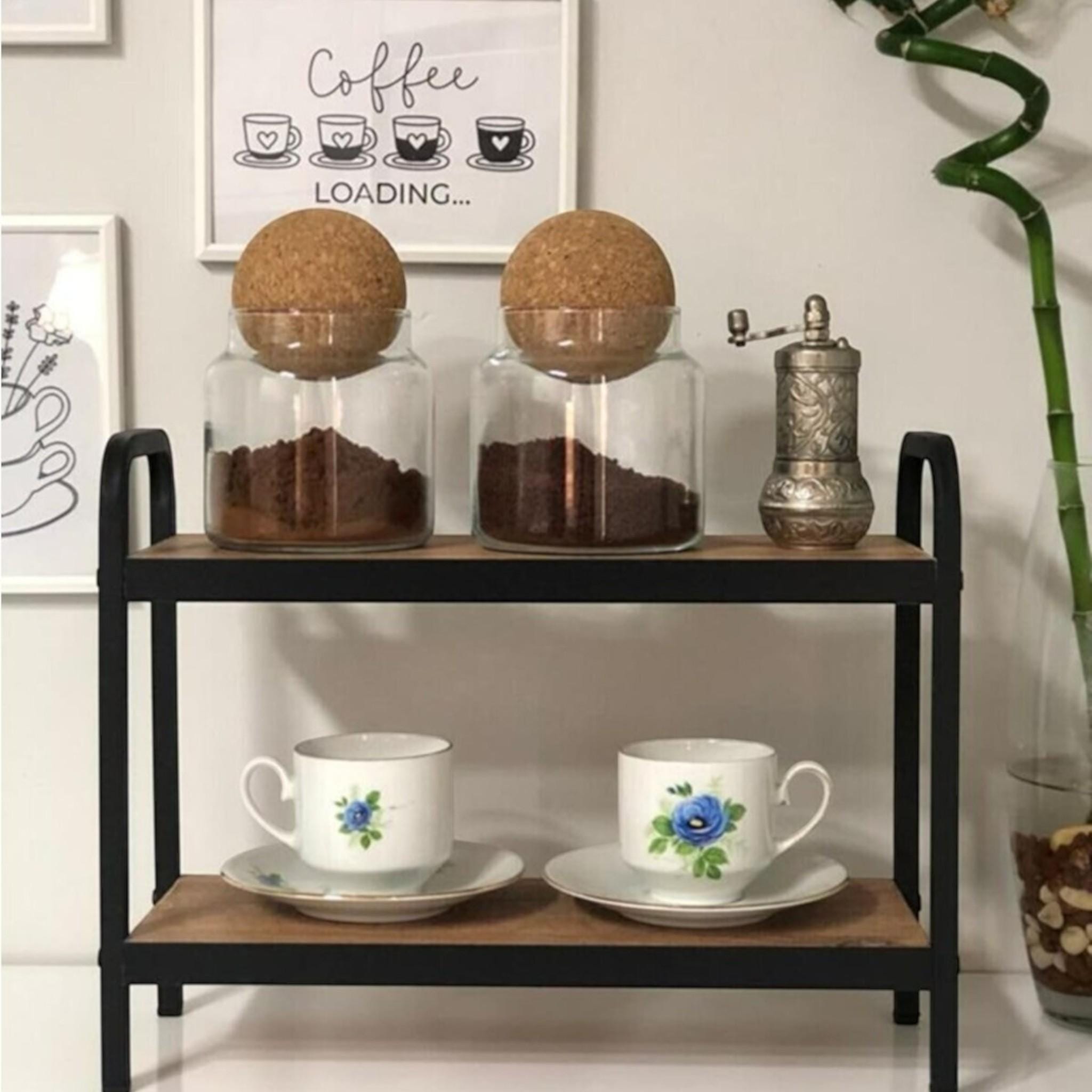 White Countertop Organizer Shelf – Versatile Kitchen, Bathroom, Coffee ...