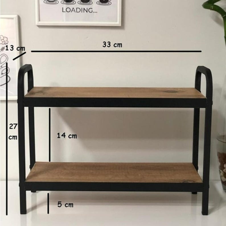 White Countertop Organizer Shelf – Versatile Kitchen, Bathroom, Coffee ...