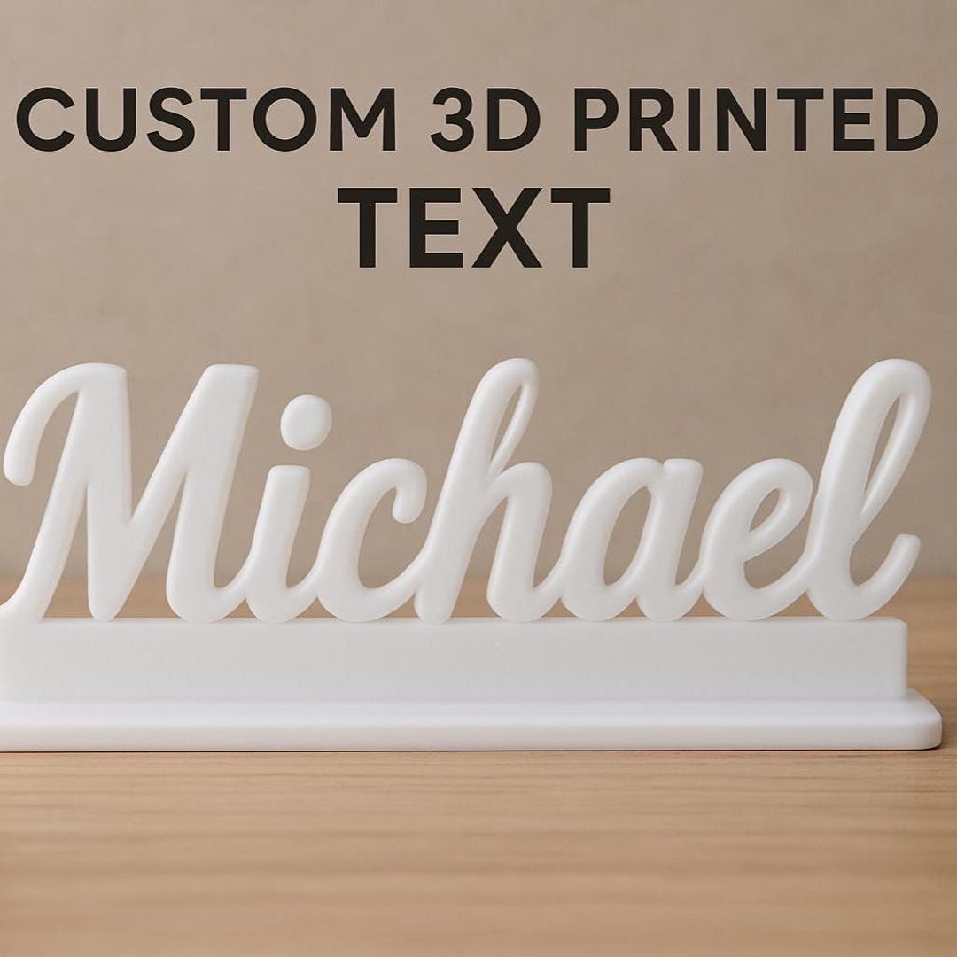 Custom 3D Printed Name Sign – Personalized Text, Home Decor & Unique ...