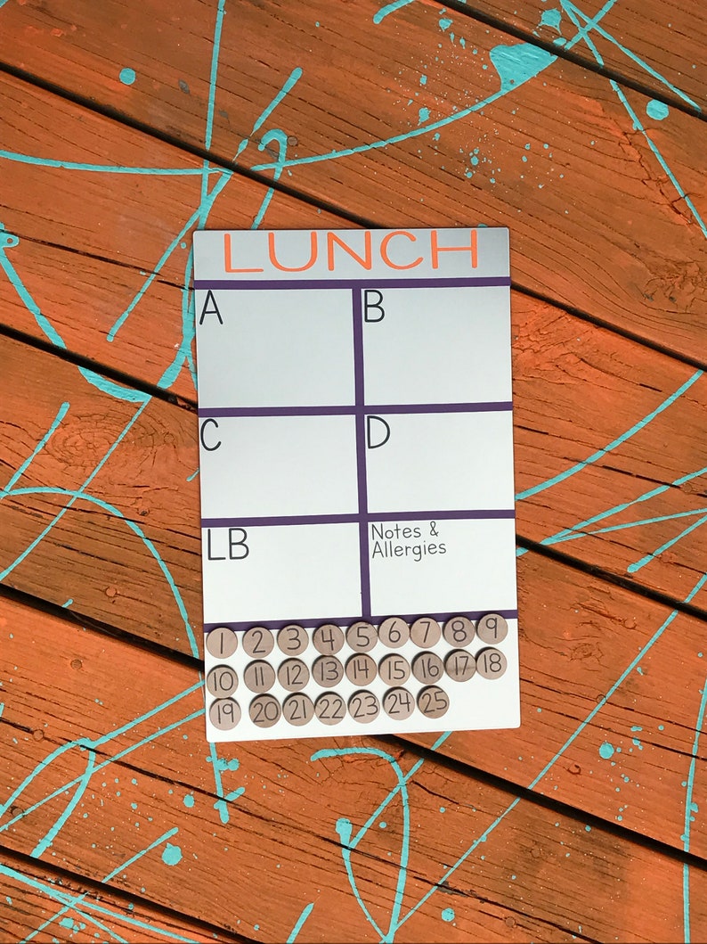 Classroom Lunch Count Classroom Set up Magnet Board Back | Etsy