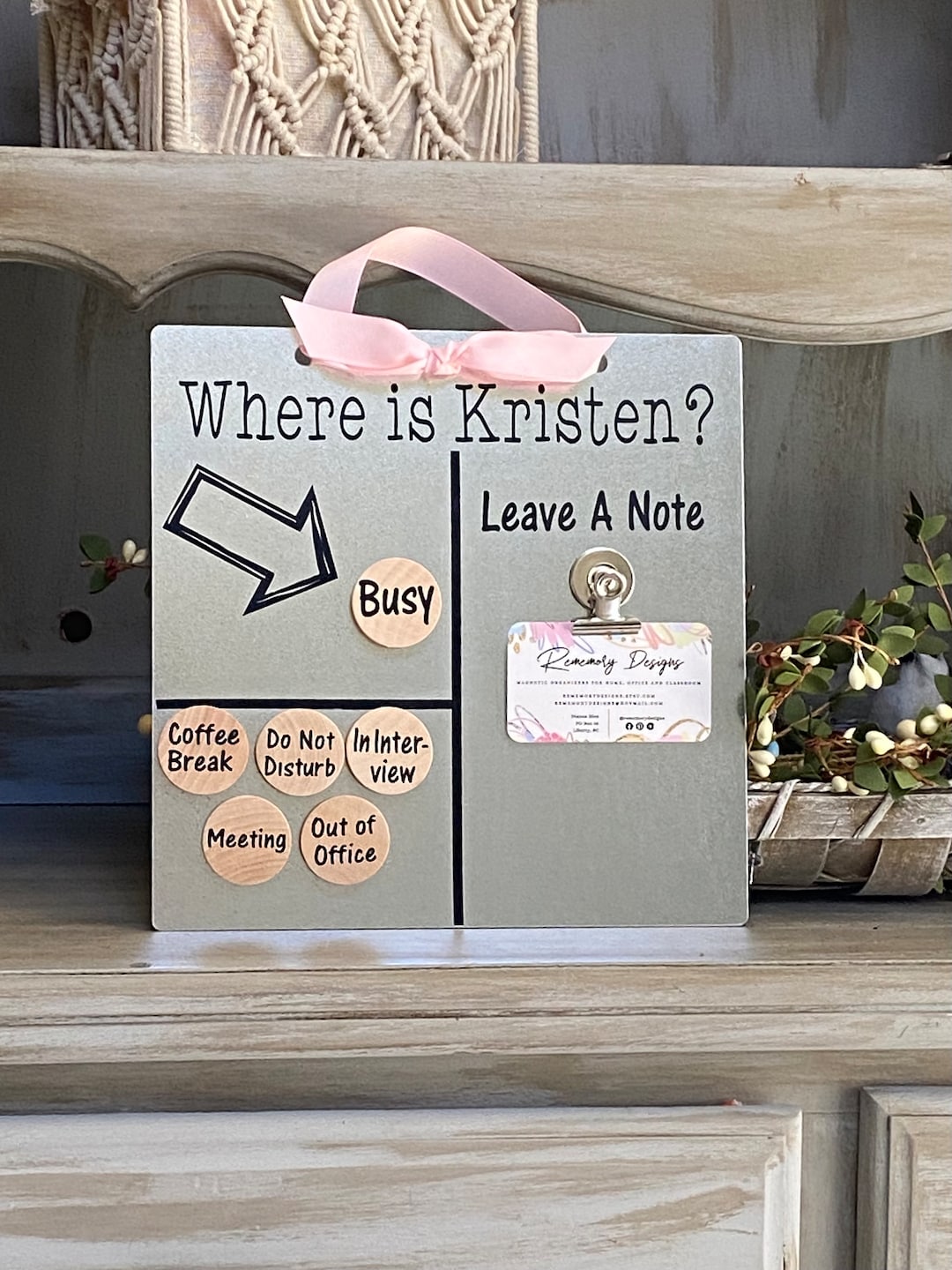 Personalized Office Door Sign: Magnetic Location Board, Dorm Room Door ...
