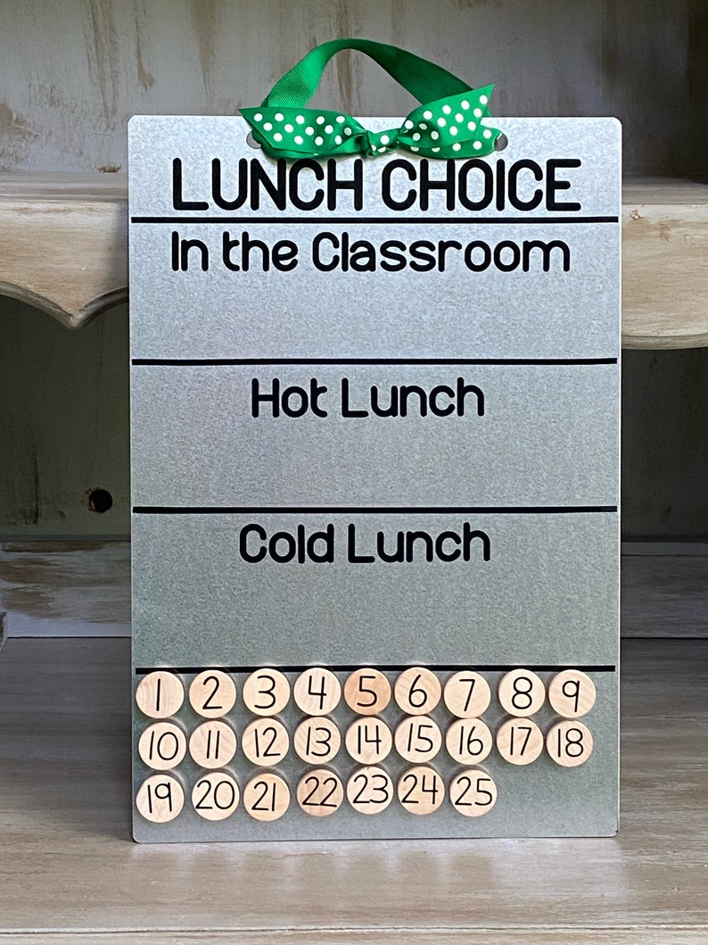 Custom Classroom Lunch Choice Board | Magnetic & Dry Erase | Teacher ...