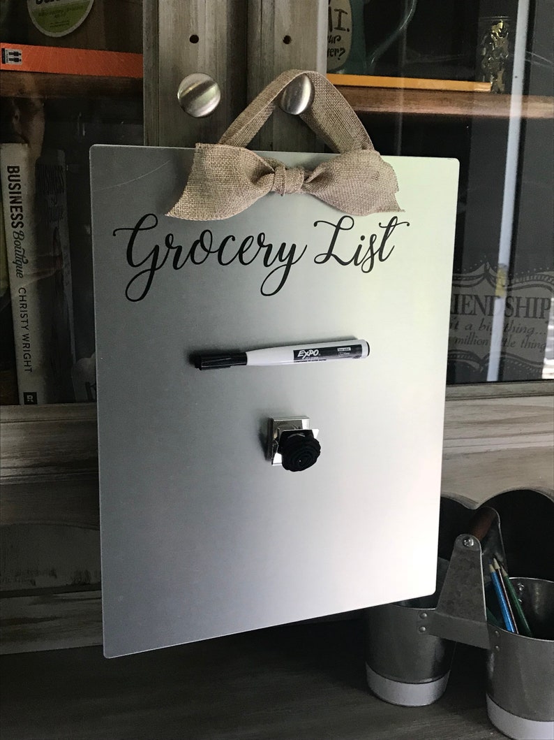 Magnetic Grocery List Board: Kitchen Organizer - Etsy