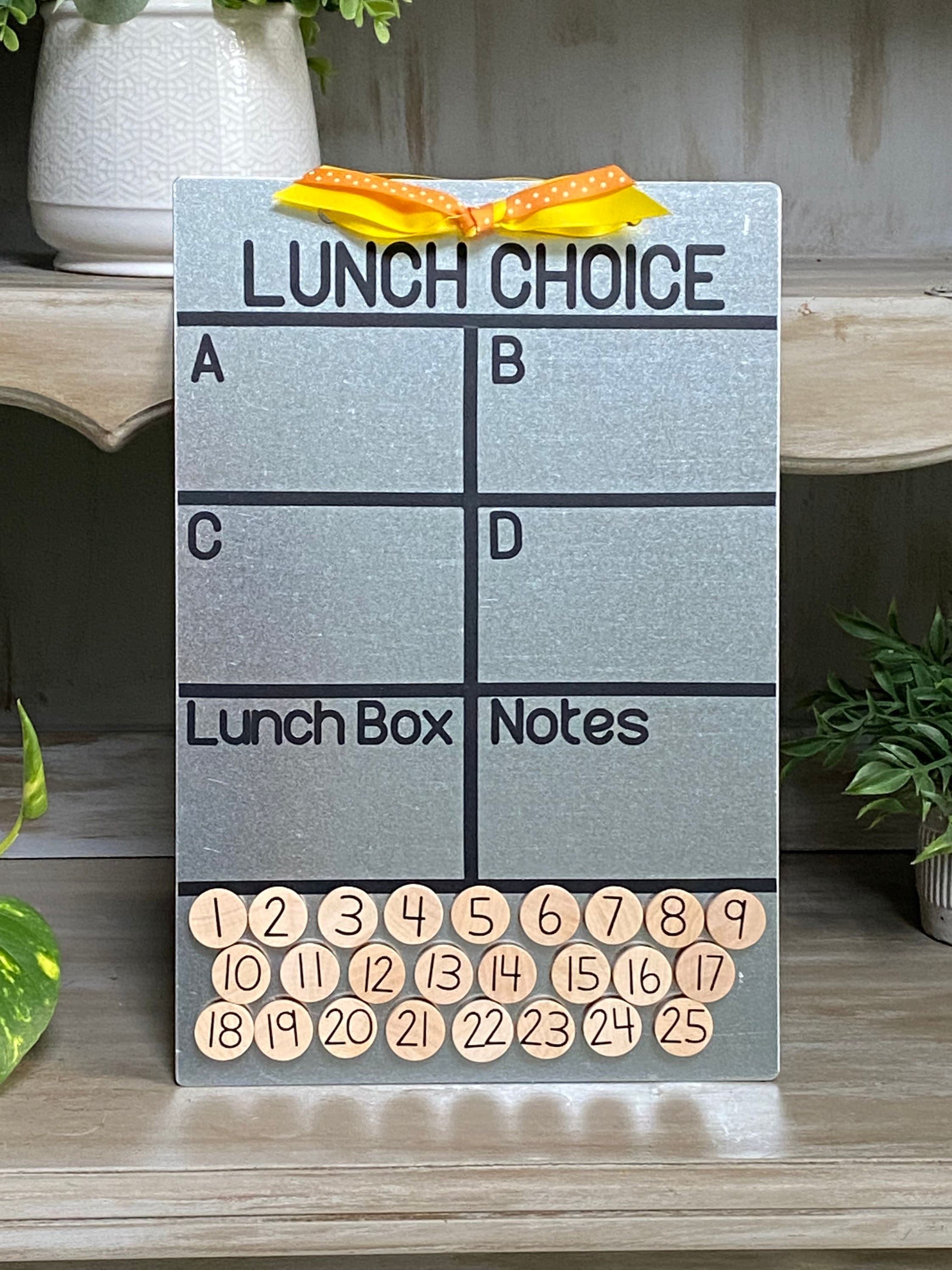 Classroom Lunch Choice Magnet Board: Teacher Organizer, Numbered ...