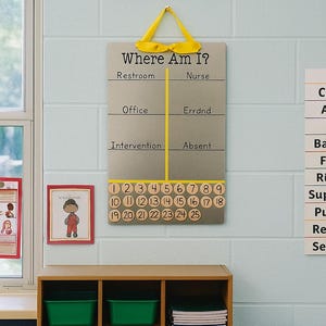 Student Locator Magnet Board: Classroom Management Organizer, Teacher ...