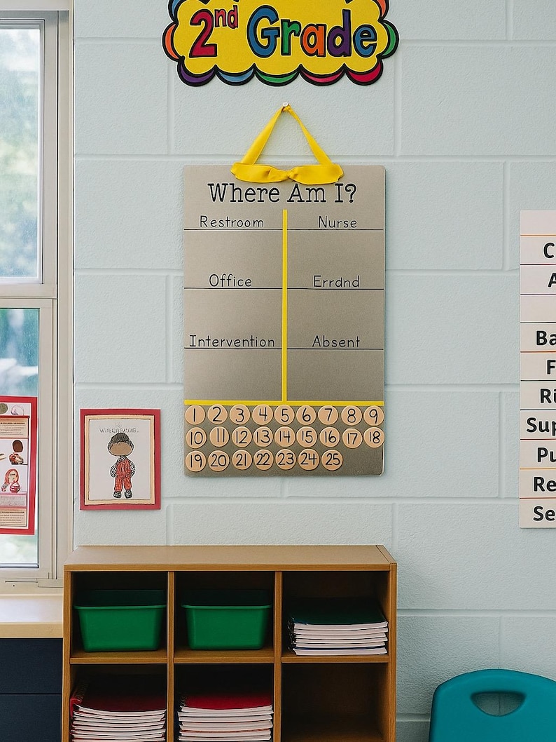 Student Locator Magnet Board: Classroom Management Organizer, Teacher ...