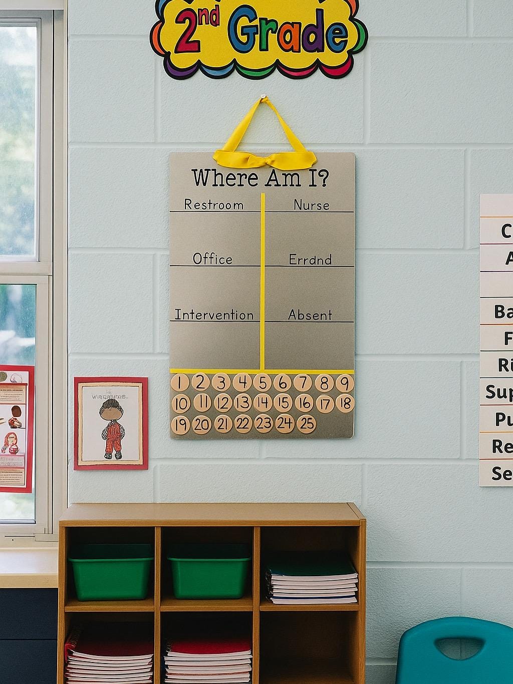 Student Locator Magnet Board: Classroom Management Organizer, Teacher ...