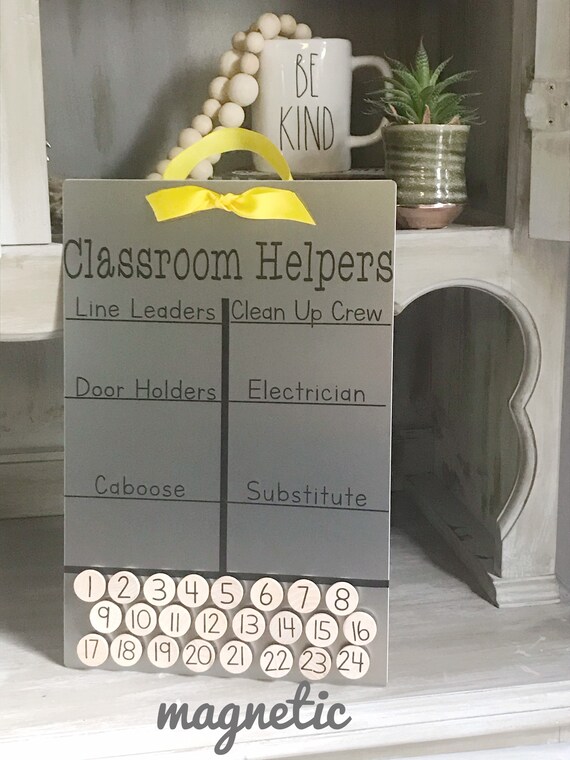 Classroom Helpers Magnet Board Classroom Management Magnet | Etsy