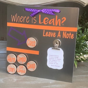 Personalized Office Door Sign: Magnetic Location Board, Dorm Room Door ...