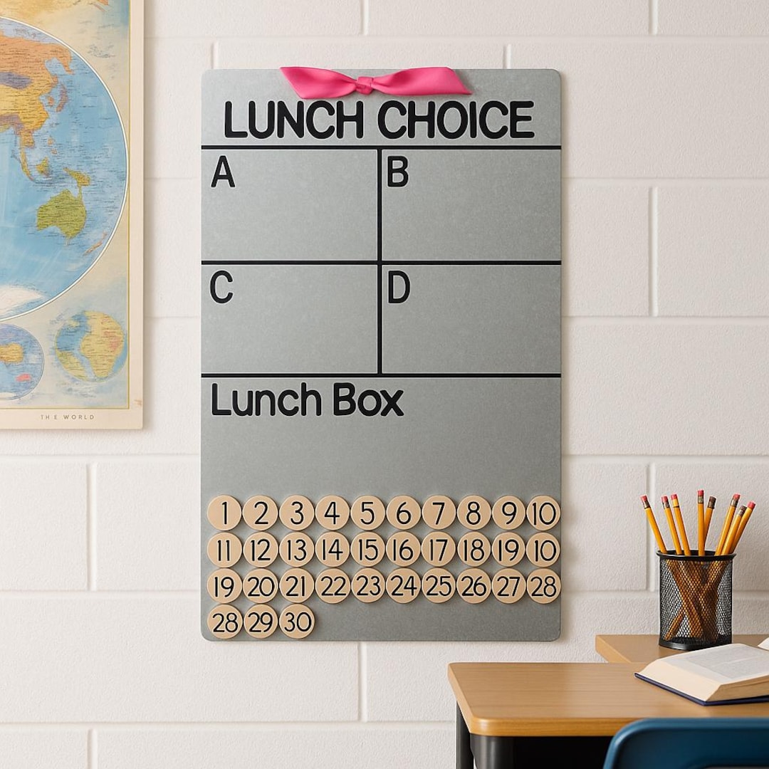 Custom Classroom Lunch Choice Board | Magnetic & Dry Erase | Teacher ...