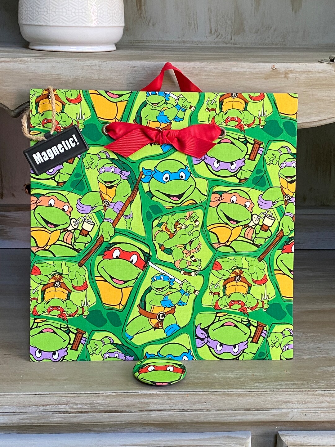 Ninja Turtles Fabric Magnet Board – Kids Room Decor (12" X 12") - Etsy