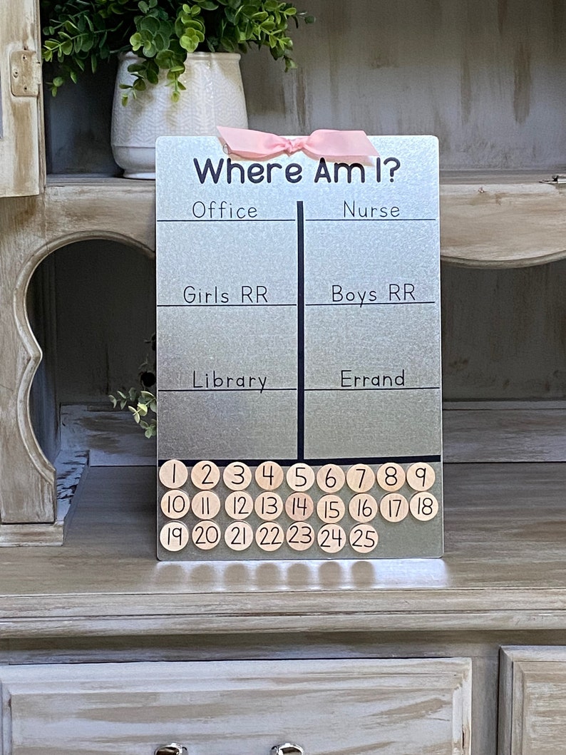 Student Locator Magnet Board: Classroom Management Organizer - Etsy