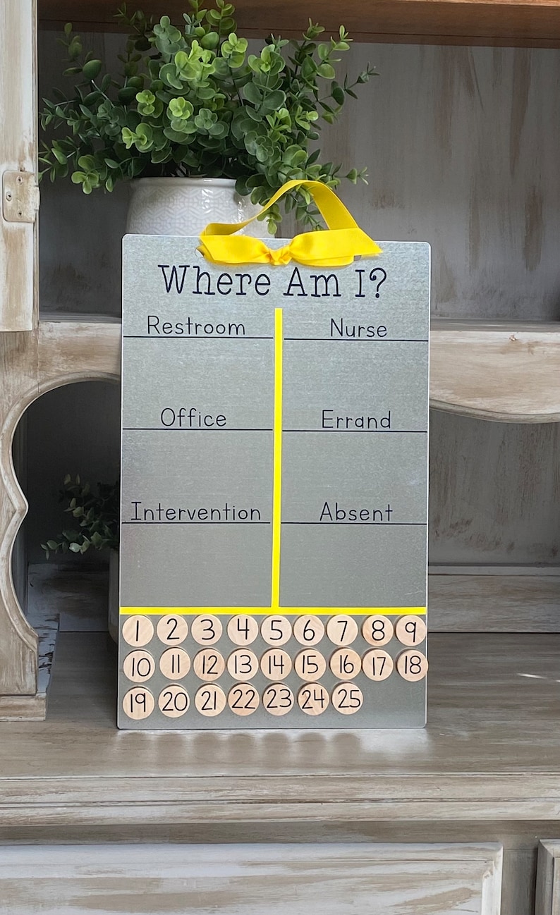 Student Locator Magnet Board: Classroom Management Organizer, Teacher ...