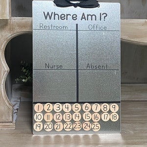 Student Locator Magnet Board: Classroom Management Organizer, Teacher ...